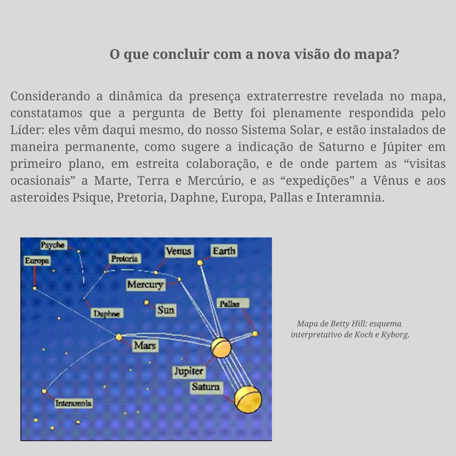 O Mapa Cósmico de Betty Hill: a nova era espacial, o desacobertamento ...